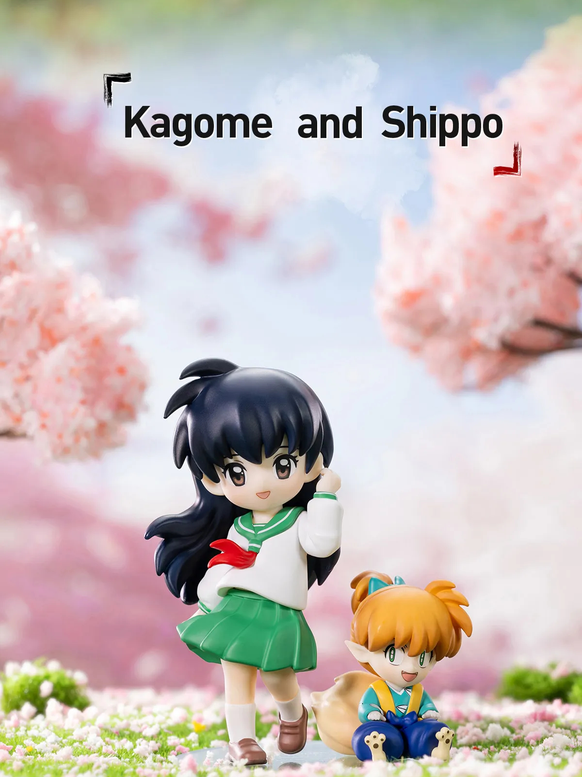 Коллекционная фигурка Pop Mart Inuyasha The Journey of Sengoku Series Figures-Kagome and Shippo, 1 шт