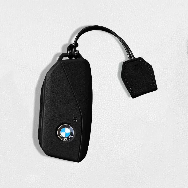 Чехол для ключа BMW с матовыми черными кнопками и черной лентой для новых моделей 7-й серии, одиночный экземпляр