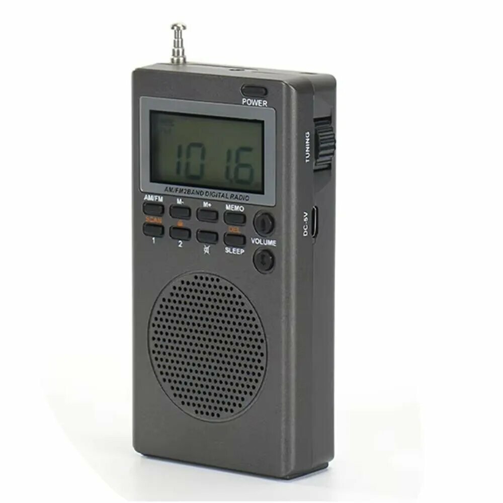 Портативный карманный FM AM радио будильник таймер сна цифровой