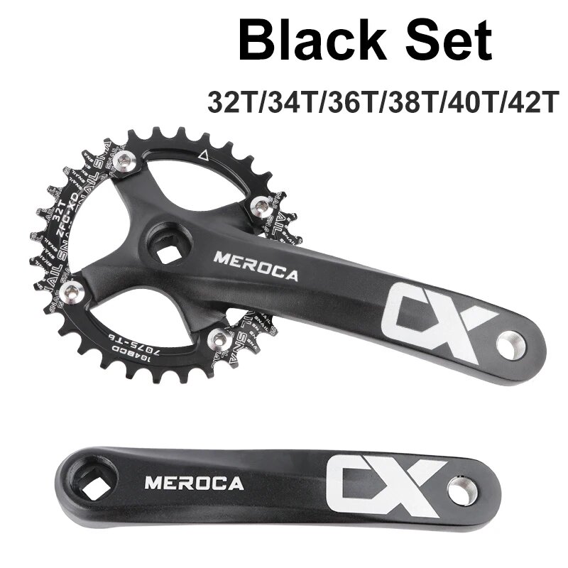 Шатун MEROCA MTB 170 мм, 38T, черный