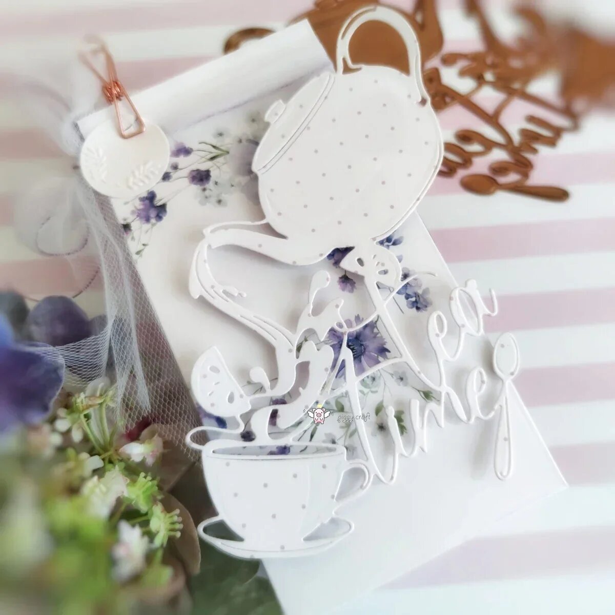 Металлические вырубные формы для скрапбукинга Tea Time Decoration