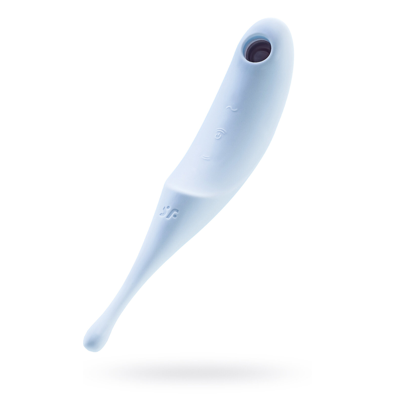 Satisfyer Twirling Pro, голубой, 20 см Точечный виброротатор с вакуум-волновой стимуляцией