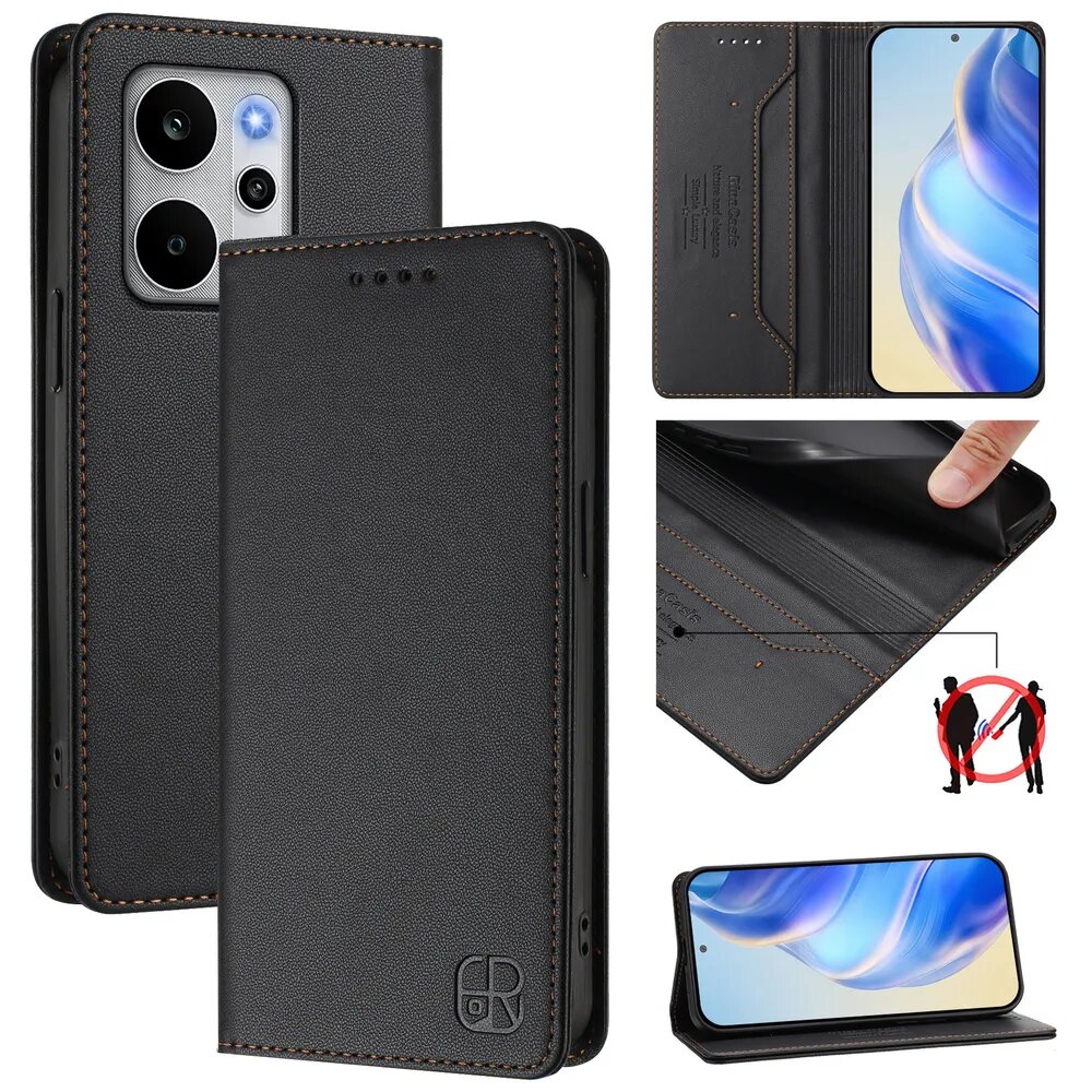 Чехол книжка для Realme P4 Power / Реалми P4 Power с блокировкой RFID флип складной защитный чехол
