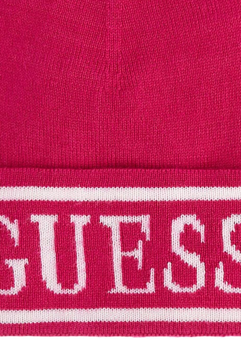 Шапка GUESS для девочек, размер L, розовый, — фото 1
