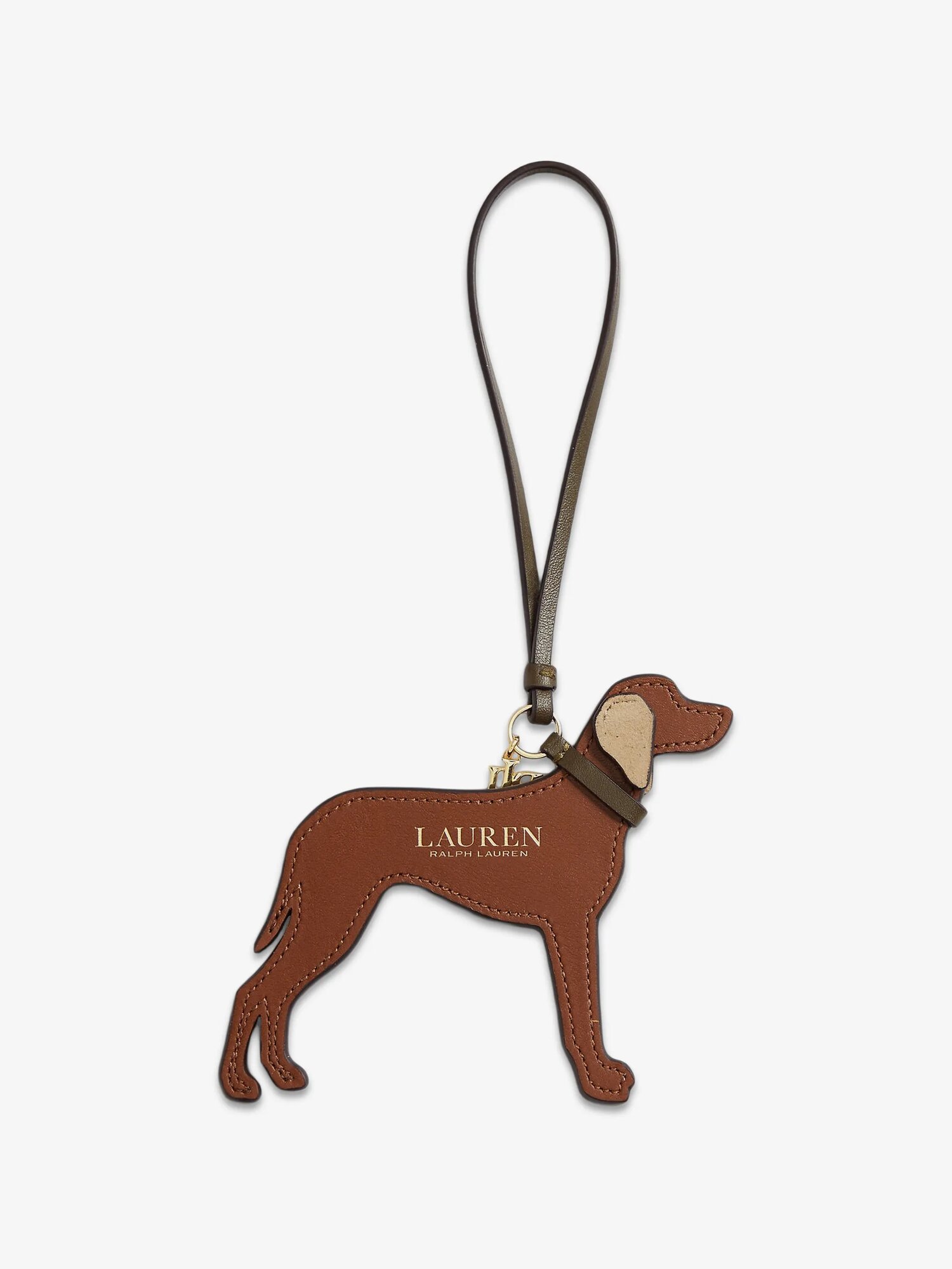 Сумка Lauren Ralph Lauren Logo-charm dog-shaped bag charm, коричневый — фото 1