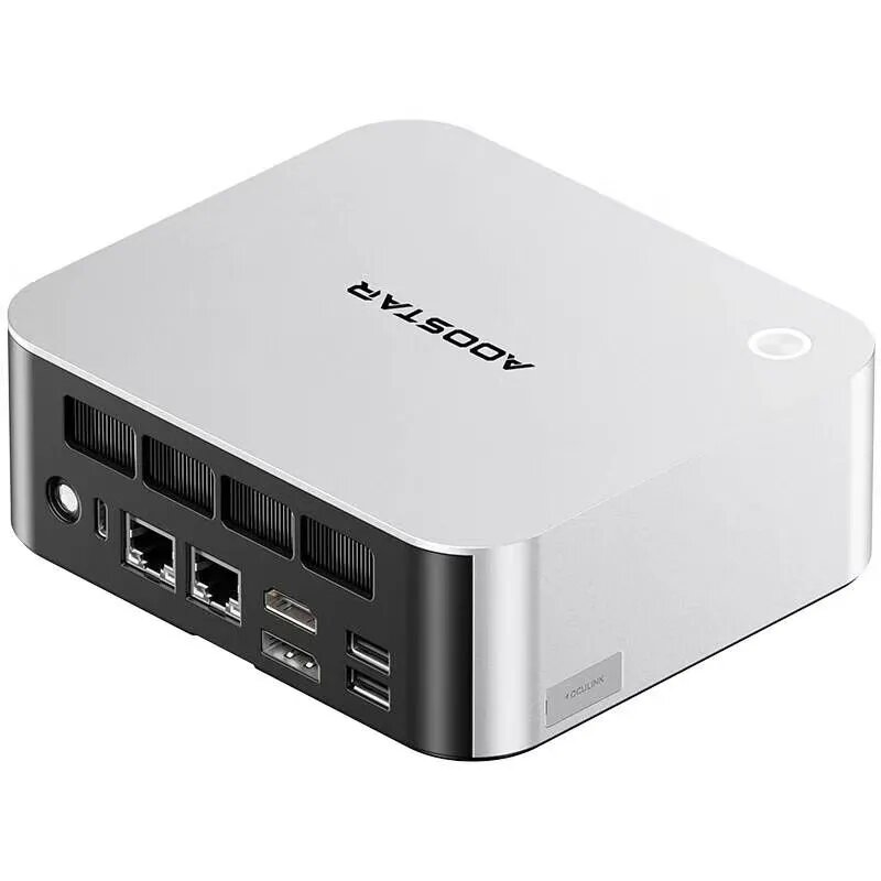 AOOSTAR Мини-ПК MACO,1*OCULINK/ 2*USB4/1*DP1.4 (AMD Ryzen 7 PRO 8845HS, RAM 16 ГБ, SSD 1024 ГБ, AMD Radeon 780M, Windows 11 Pro), AOOSTAR Maco 8845HS, белый