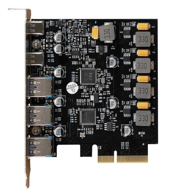 ExeGate EXE-313-3A2C (OEM) PCI-Ex4, USB3.2 3 port-ext, USB-C 2port-ext EX298301RUS — фото 1