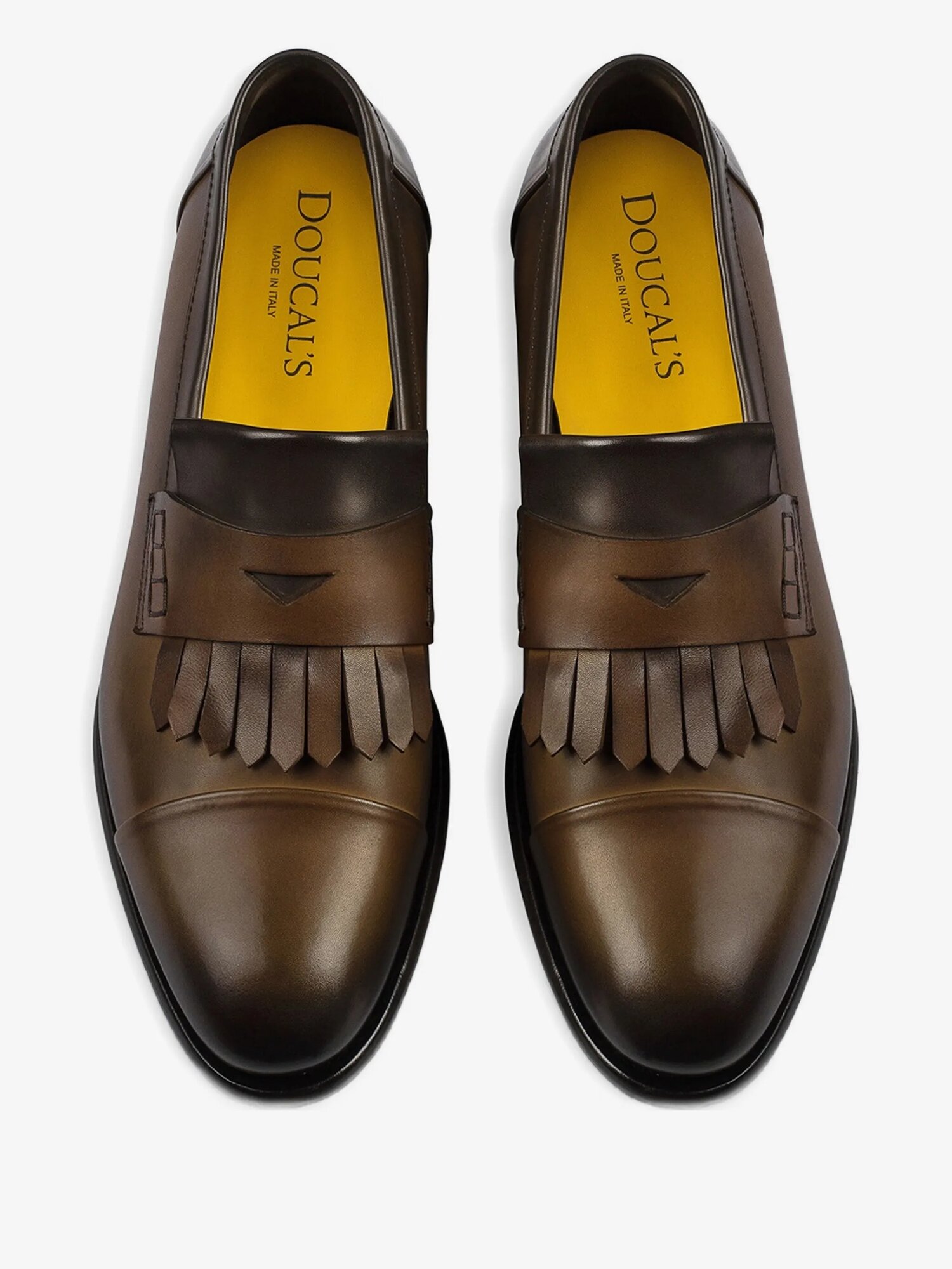 Лоферы Doucal's Fringed leather loafers, размер 43, brown — фото 1