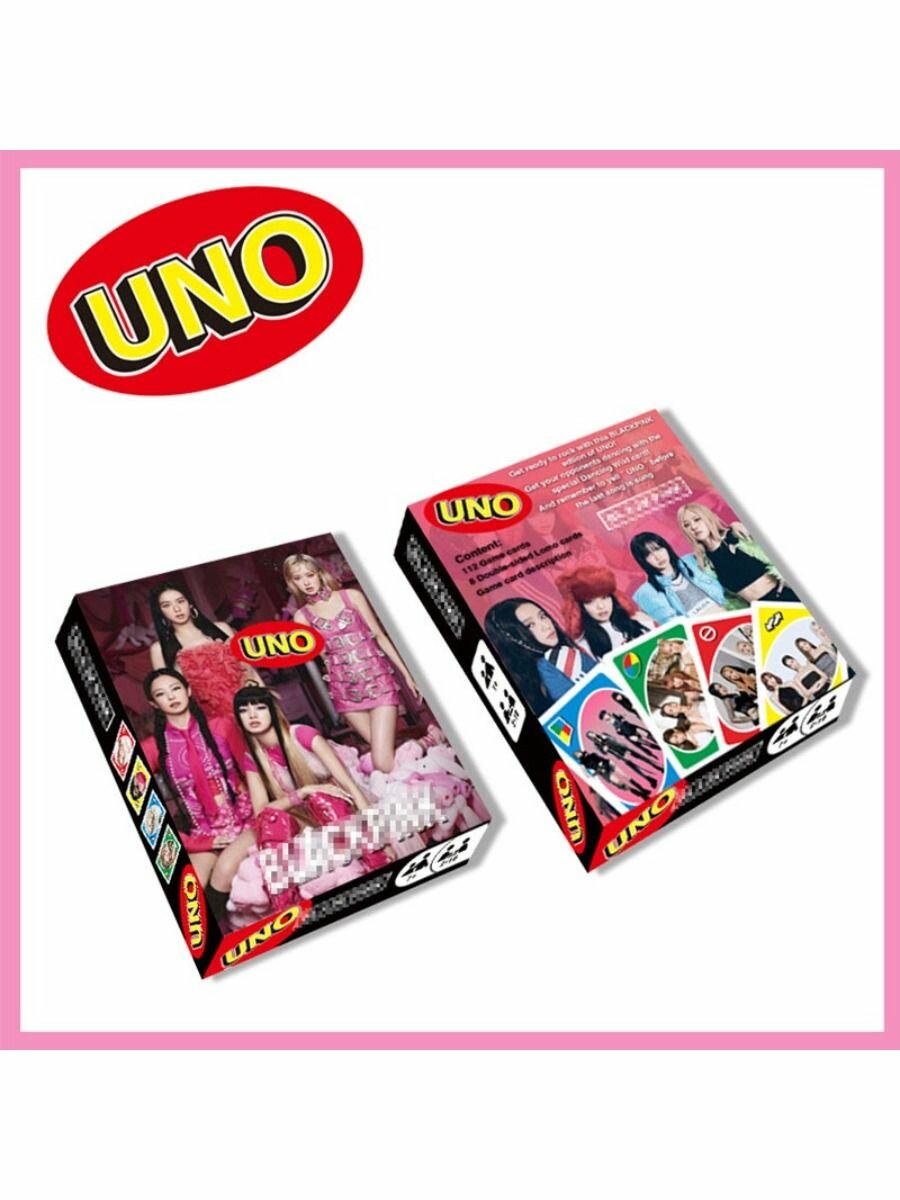 Настольная Игра Карты УНО BLACKPINK, Набор 112 Шт, К-поп Семейная Карточная Игра