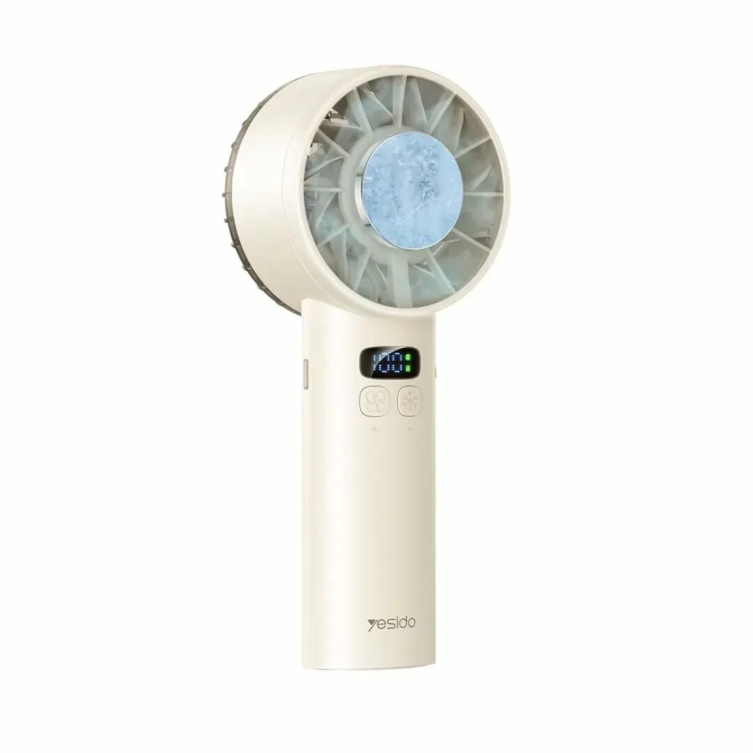 Портативный вентилятор Yesido YF18 Ice Cooling, 3600 mAh, 12W, Активное охлаждение, Белый