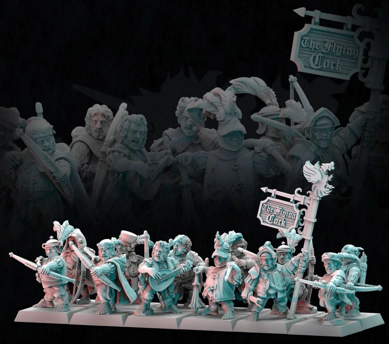 Warhammer Fantasy Halflings Archers/ Набор фигурок для Warhammer хоббиты лучники