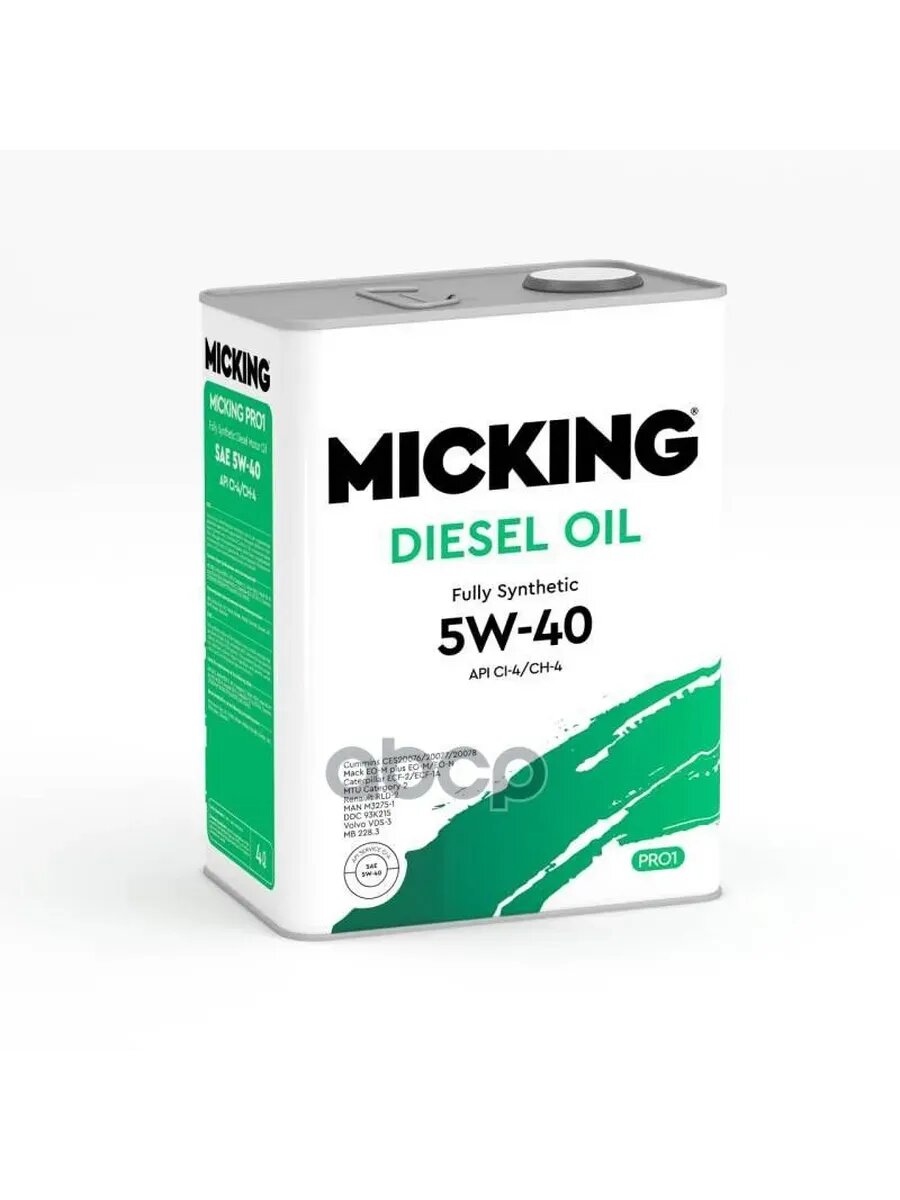 MICKING Micking Diesel Oil Pro1 5W-40 Ci-4/Ch-4 Synth. 4Л.