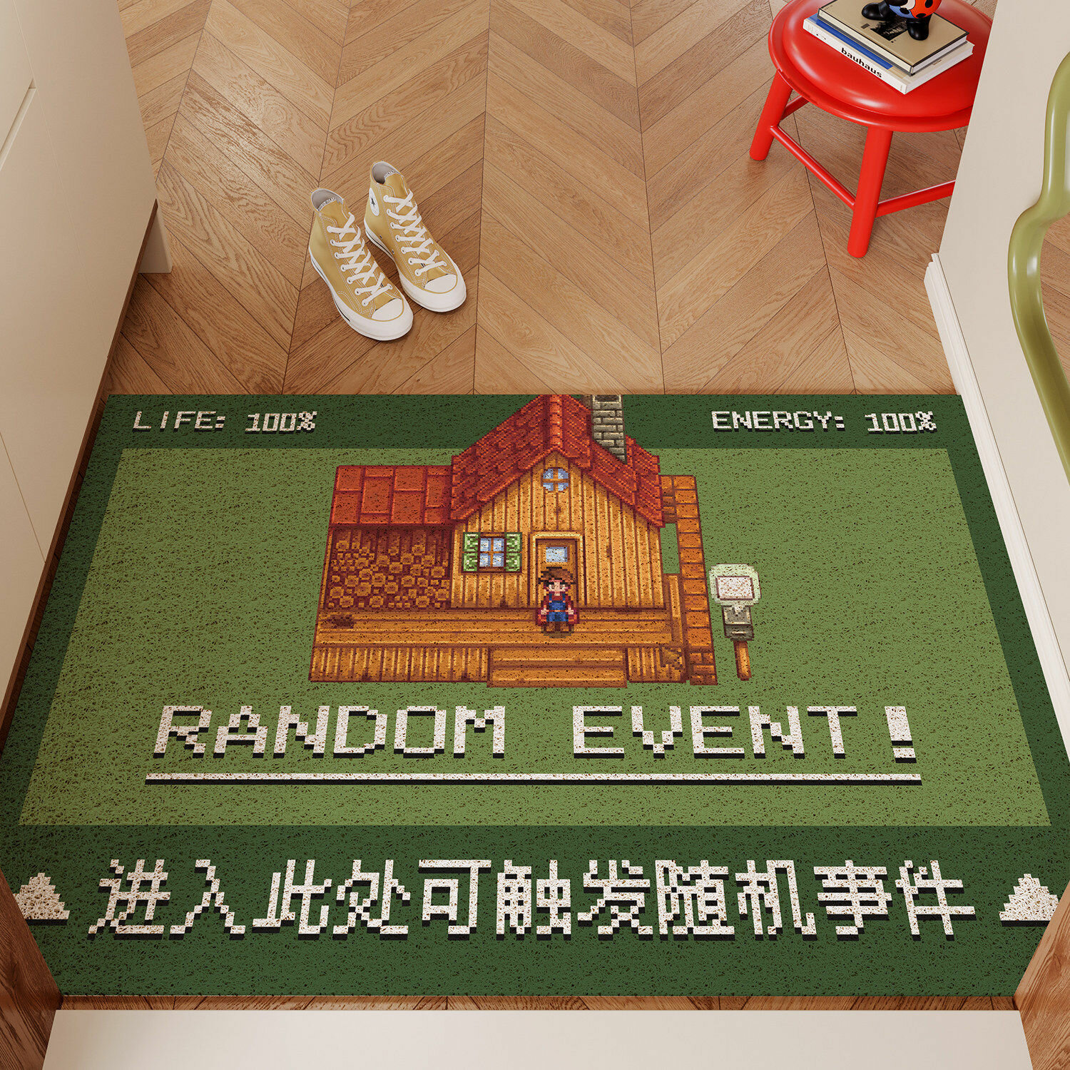 Сельский очарование коврик из петель 45x70см устойчивый к грязи не скользит легко чистится
