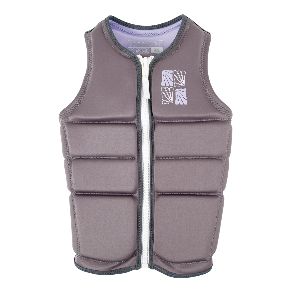 Детский спасательный жилет JetPilot Girls X1 Eco Vest для водных видов спорта, Charcoal