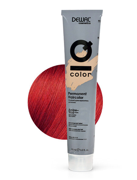 Краска для волос перманентная 7.6 DEWAL Cosmetics IQ COLOR (90 мл) DC7.6 Red blonde (красный блонд)