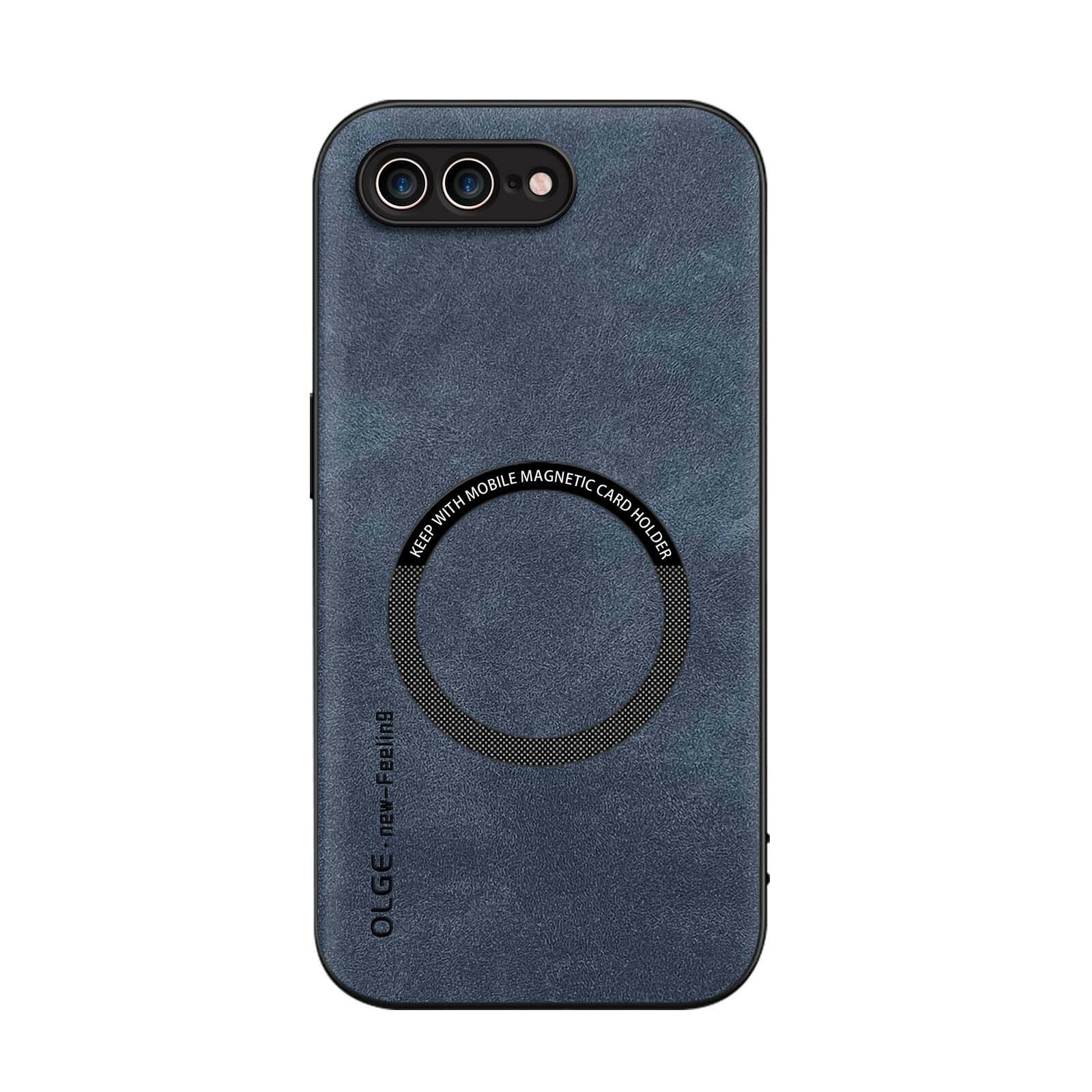 Чехол MagSafe MyPads для Apple iPhone 7 Plus и iPhone 8 Plus с эффектом замши, синий