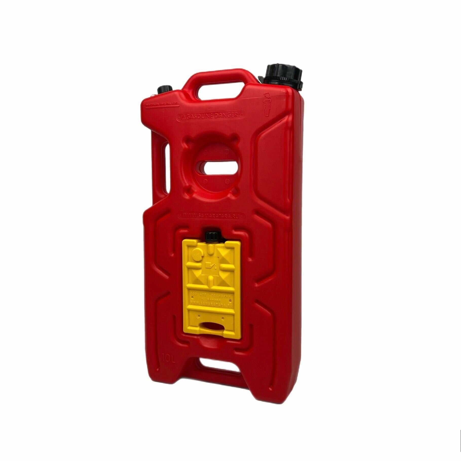 Плоская канистра экстрим 10 Л комбинированная (красная)