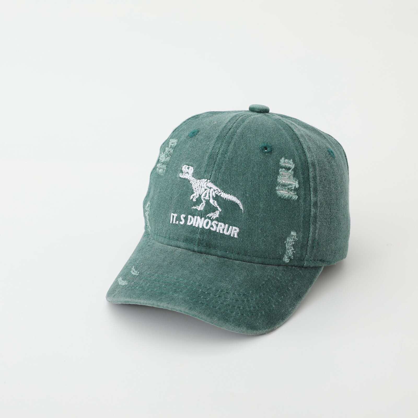 DIY Кепка Детская Динозавр Постиранная Дамаж Хлопок