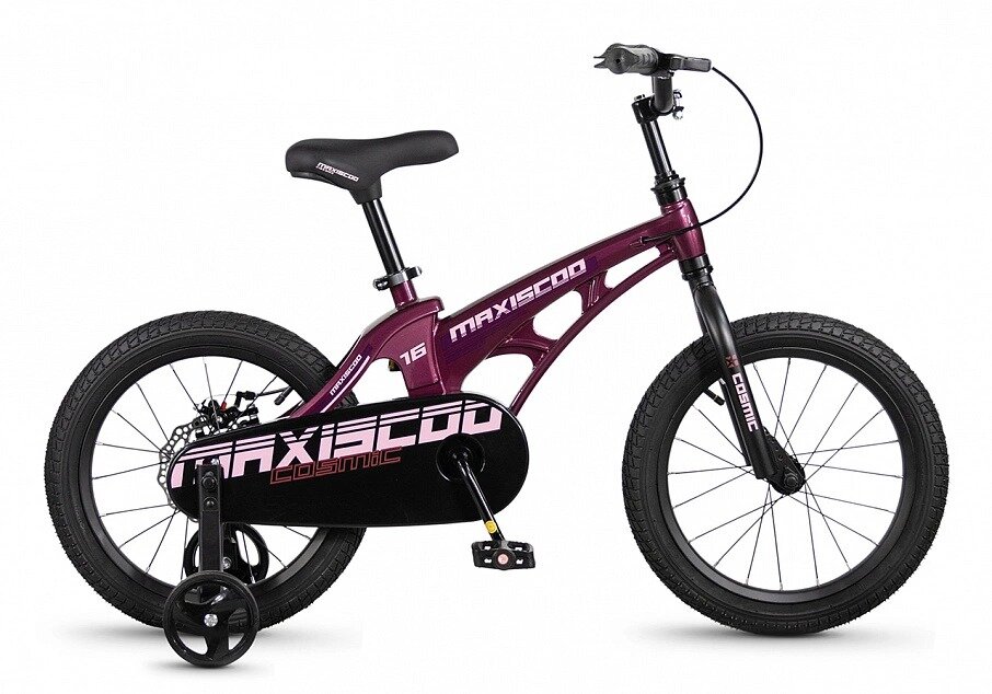 Велосипед MAXISCOO Cosmic Базовый 16" 2026 (требует финальной сборки), Цвет розовый глянцевый