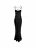 Платье Elisabetta Franchi Satin strap maxi dress, размер 38, black/black