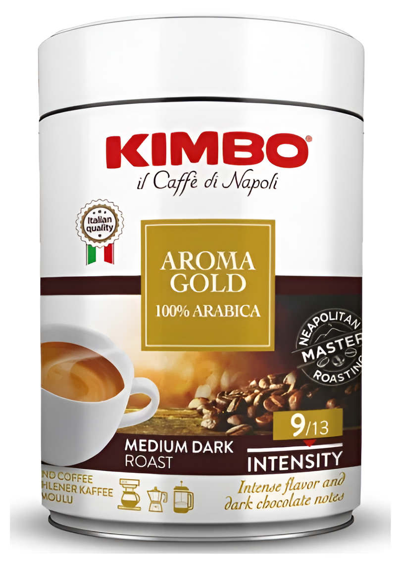 Kimbo Кофе Голд 100% Арабика натуральный жареный молотый 250г ж/б