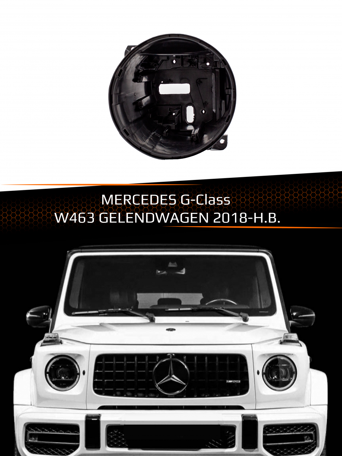 Корпус фары MERCEDES G-CLASS W463 GELENDWAGEN (2018-н. в.) (левый)