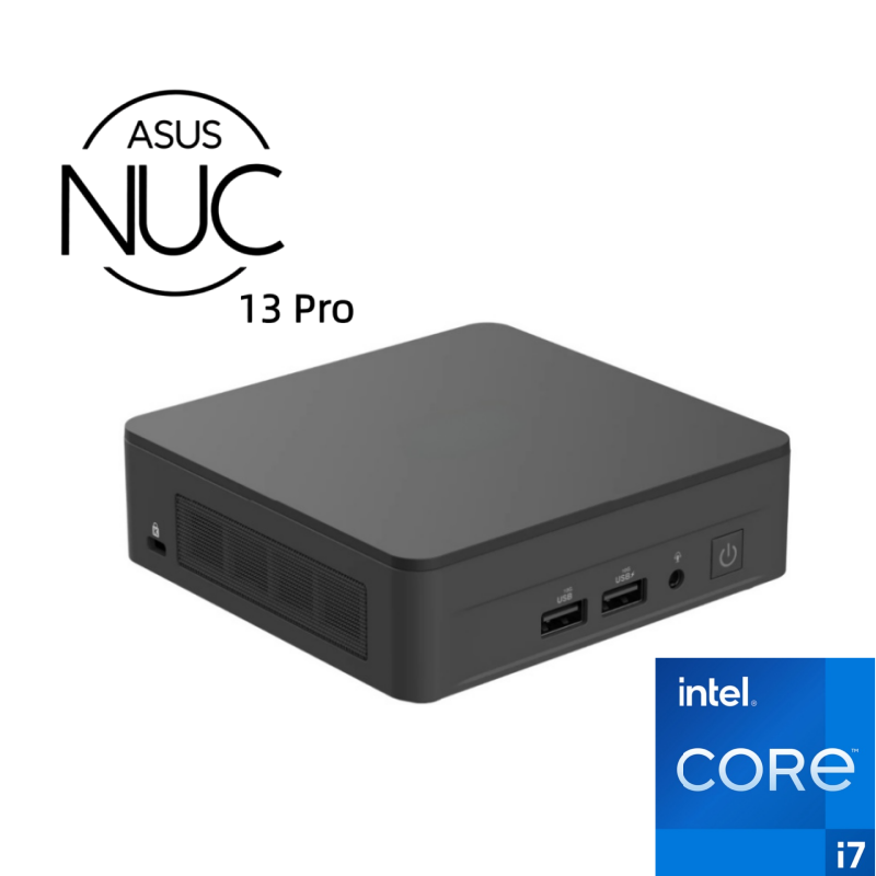 ASUS NUC 13 NUC13ANKi7, Intel Core i7-1360P, RAM 16 ГБ, SSD 512 ГБ, Intel Iris Xe, Win11 Pro WiFi 6E BT5.2, чёрный