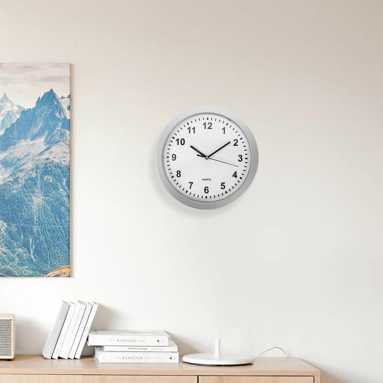 Винтажные настенные часы с потайным сейфом для денег и украшений серебристого цвета