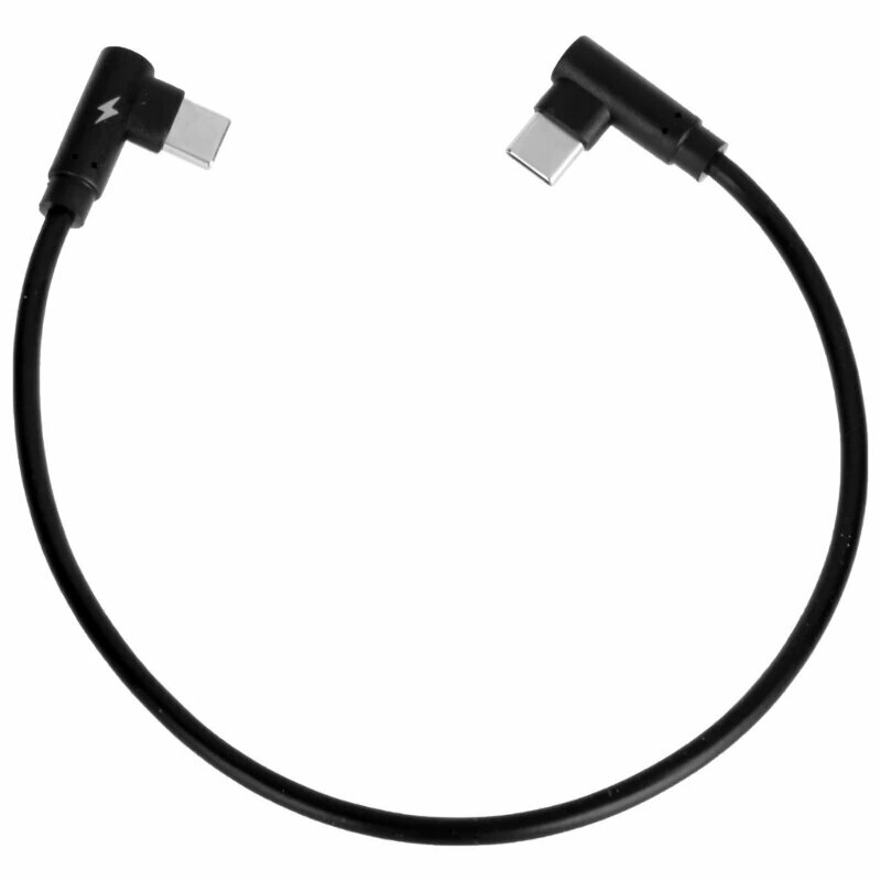 Кабель типа C на USB C, 40 Вт, угол 90 градусов, провод для быстрой зарядки, тип C, 30 см 20cm