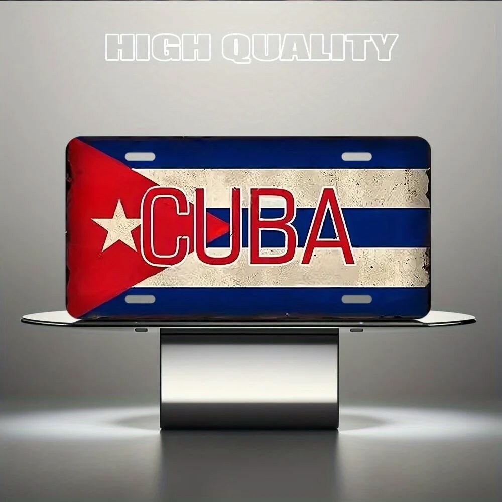 Номер автомобильный сувенирный Винтажный номерной знак Куба Декоративная пластина 94.0g