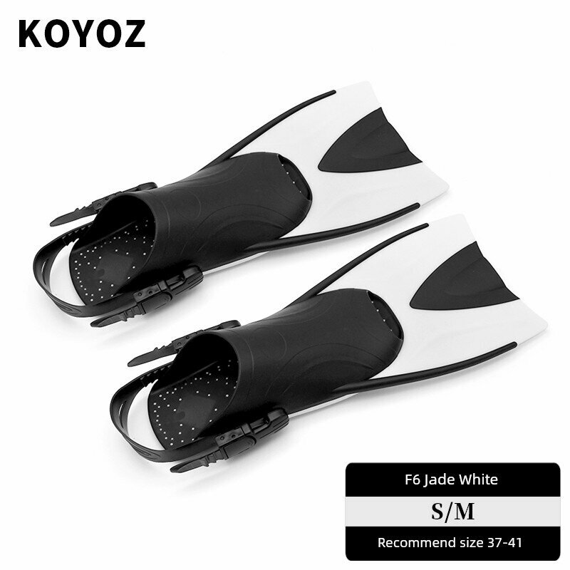 Регулируемые ласты для снорклинга - Белый (Ивовый) S/M, размер ноги 37-41