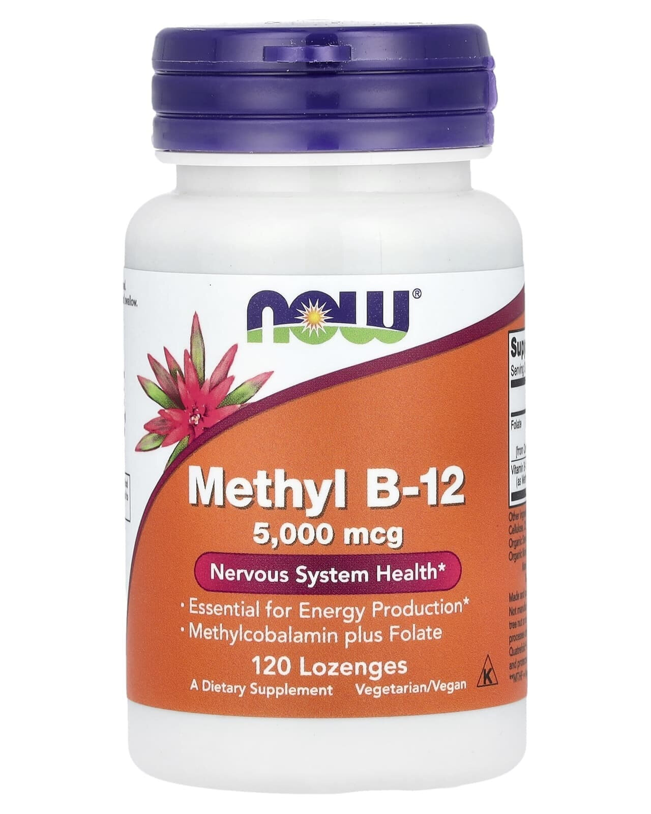 NOW Foods Methyl B-12, Метил B-12 5000 мкг 120 таблеток