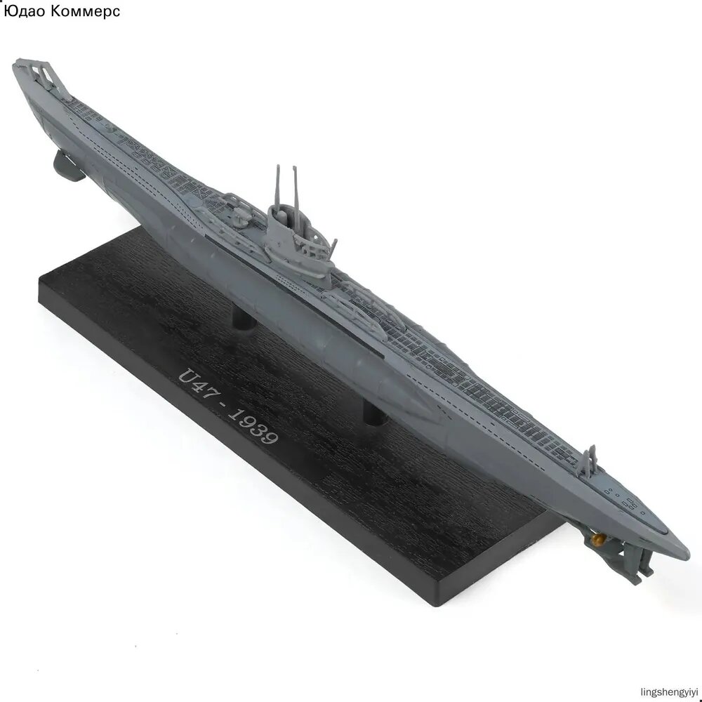 Модель подлодки U-47 (Type VIIB) Kriegsmarine, 1:350. Металл, готовая. С подставкой. Коллекционная, подарок.