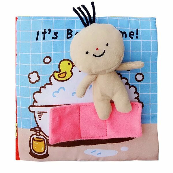 Мягкая тканевая книга Монтессори для детей 0-3 лет 928 18x18CM