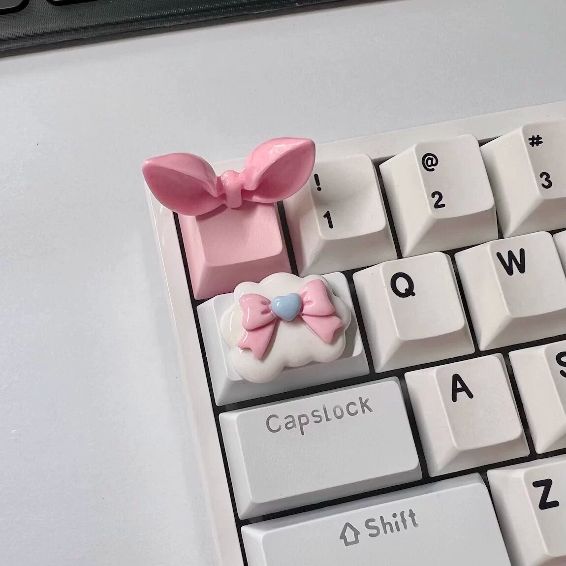 Персонализированные кейкапы Ctrl/Tab, кейкапы для механической клавиатуры с перекрестной осью Cloud Bow, милый