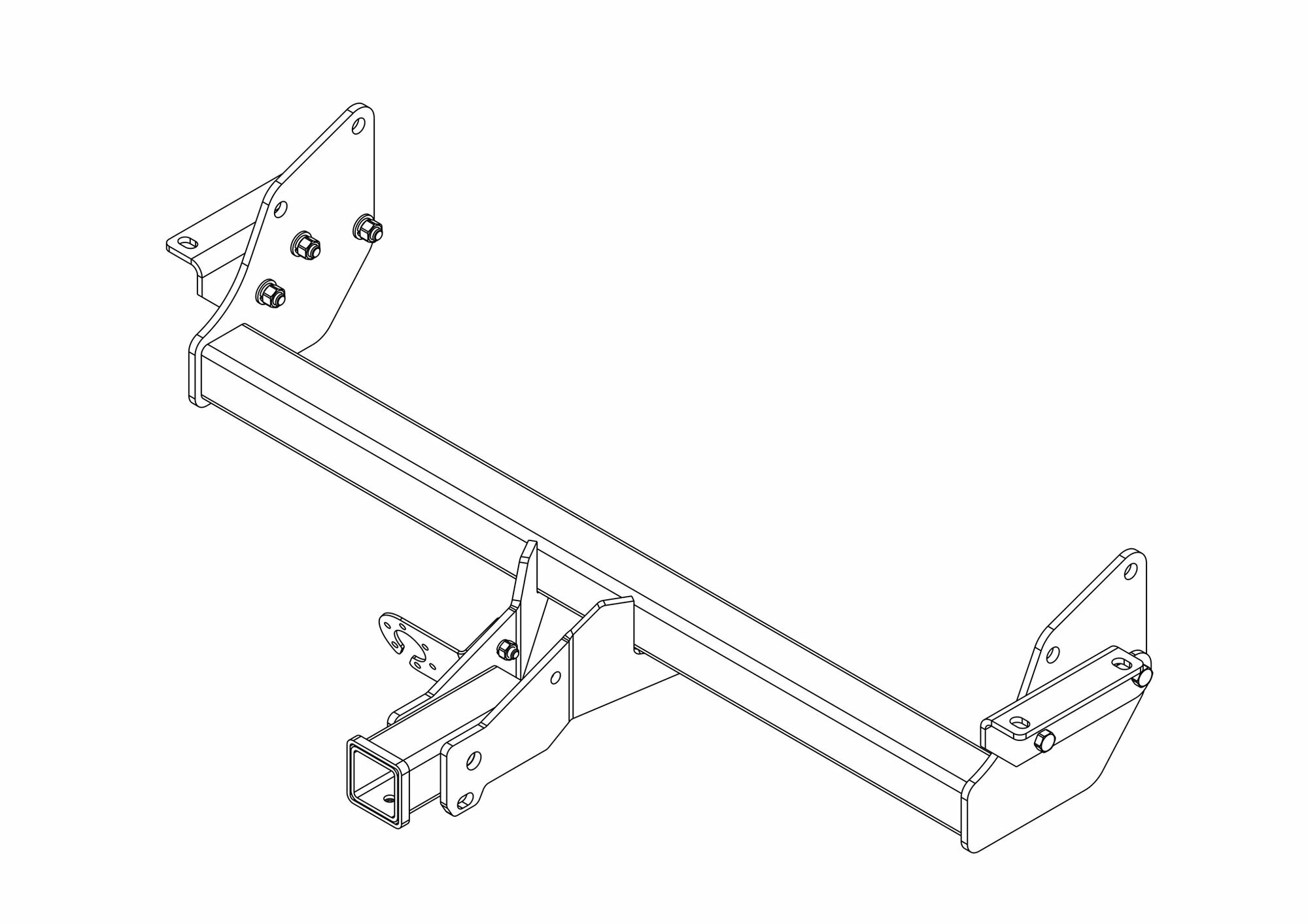 Фаркоп Avtos на MITSUBISHI PAJERO III, IV съемный квадрат (2002-2007)(паспорт и сертификат в комплекте)(без электрики)MI 30 (90x20x16)