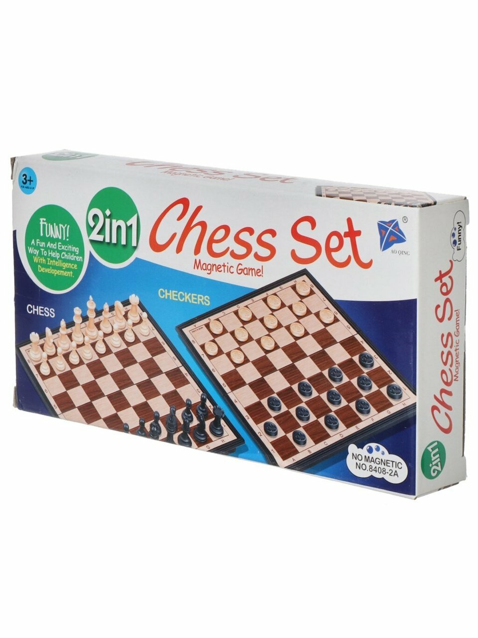 Настольная игра 2 в 1 шахматы и шашки Дорожная, Китай, Y6-6378, компактная, для детей и взрослых