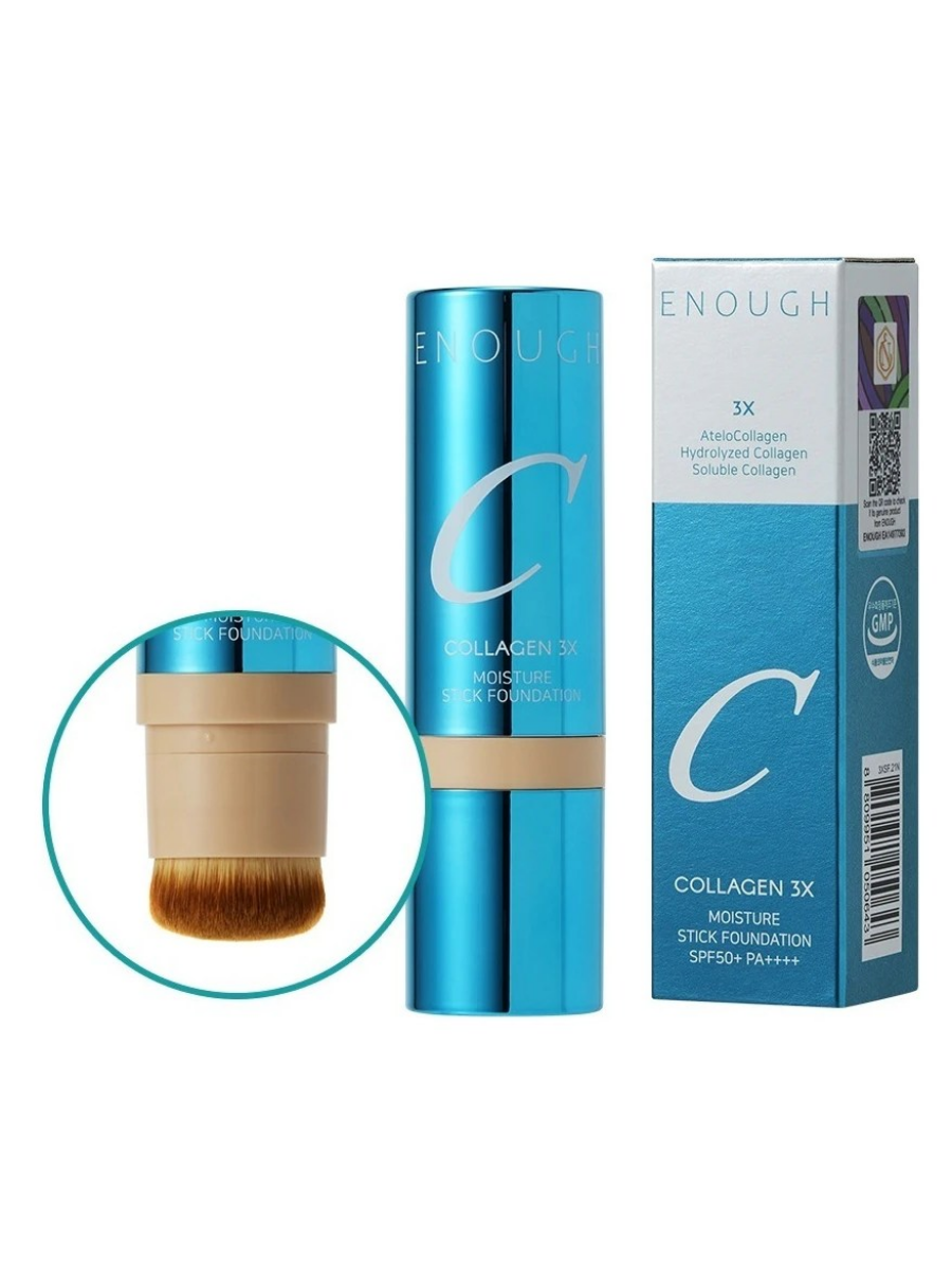 Тональный крем Enough 3x Moisture Stick Foundation, Стик для лица тональный с коллагеном, 13N