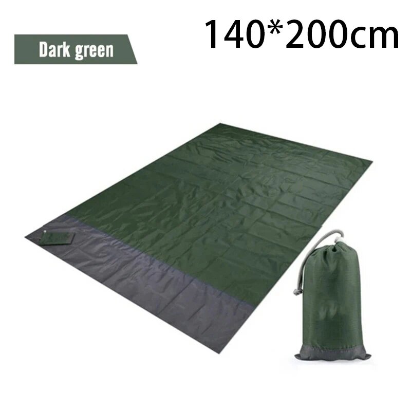 Портативный складной коврик для пикника 2x2.1м Темно-зеленый, Dark Green140x200 cm