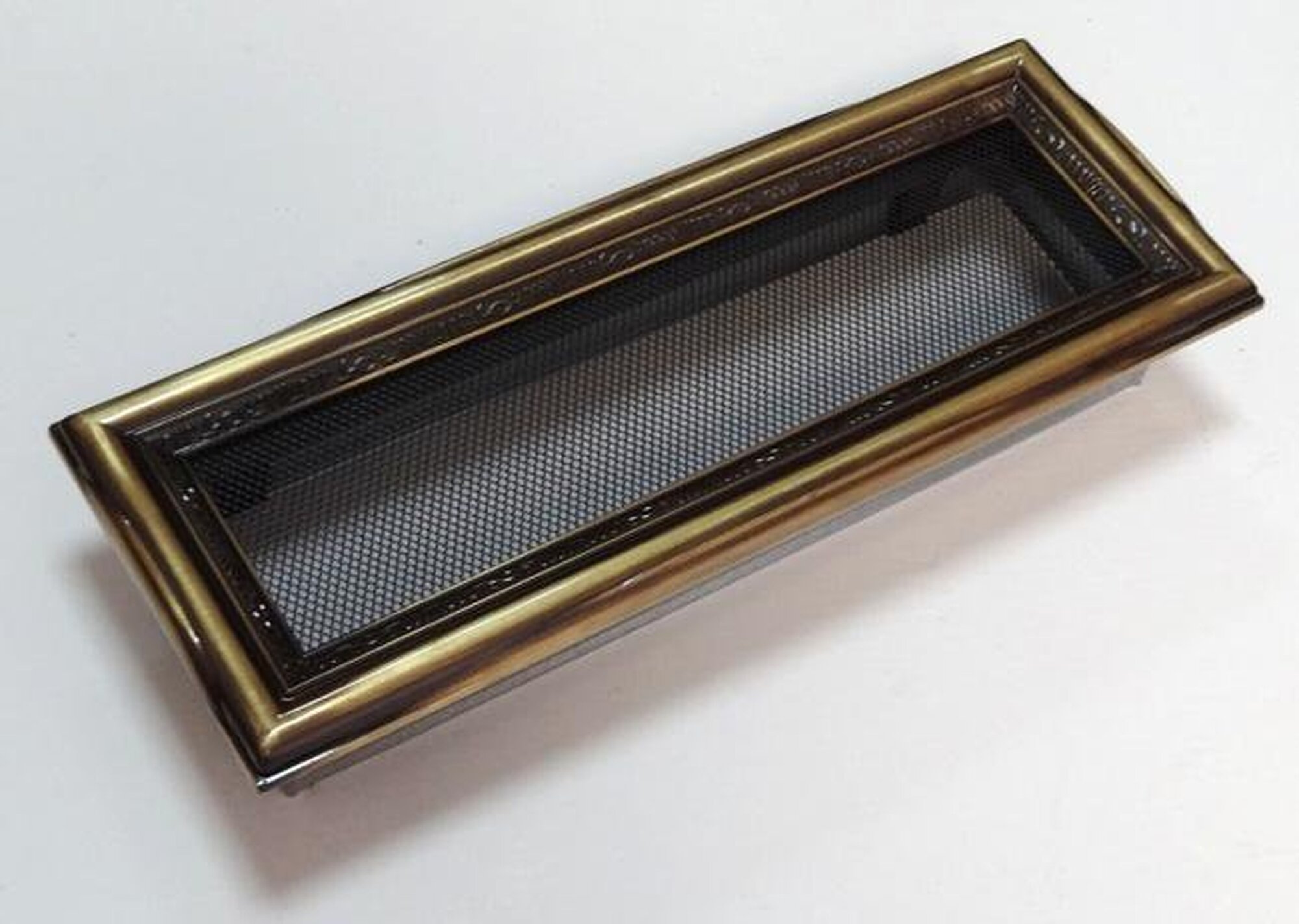 Вентиляционная решетка для камина Kratki (Польша) Рустик червленое золото 11х32 см