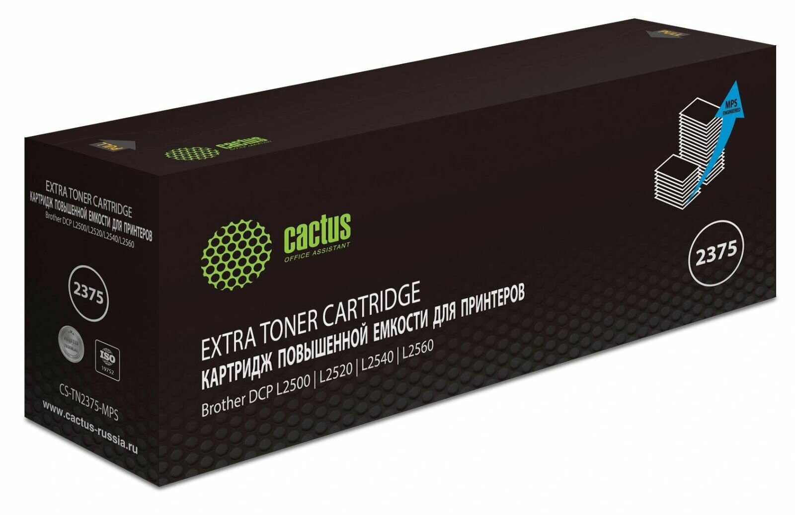 Картридж лазерный CACTUS TN-2375X черный, 10400 страниц, для Brother DCP L2500 L2520 L2540 L2560 (CS-TN2375-MPS)