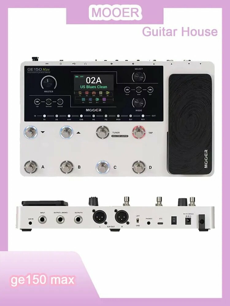 MOOER GE150 max Максимальная продолжительность стерео-петли 80 секунд, мультиэффект-процессор для электрогитары