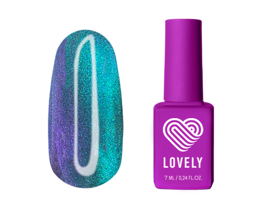 Гель-лак Lovely FC№04 огненная кошка Fire Cat, 7 ml кошачий глаз, дуохромный