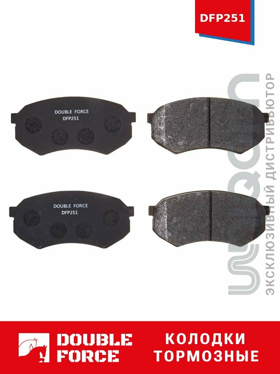 Колодки тормозные передние TOYOTA MARK II 1990 - 1996 Double Force DFP251