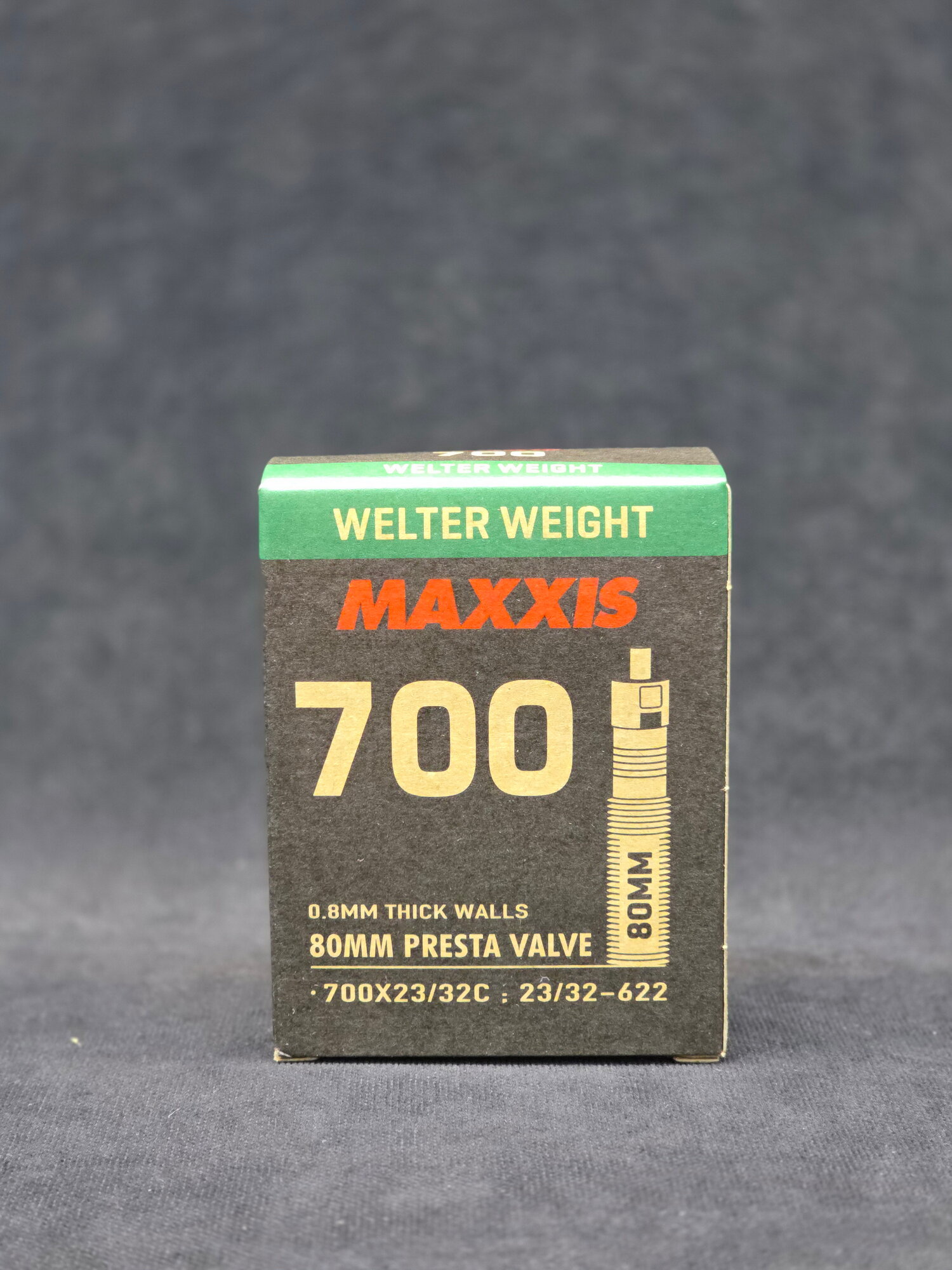 Камера велосипедная Maxxis WelterWeight, 700x23/32c, 80 мм, тип ниппеля - presta (велосипедный)