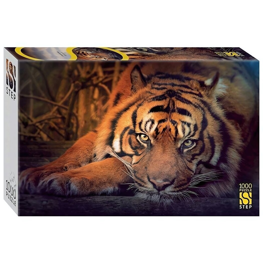 Пазл 1000 эл. "Сибирский тигр", 68х48см, картон, для взрослых и детей
