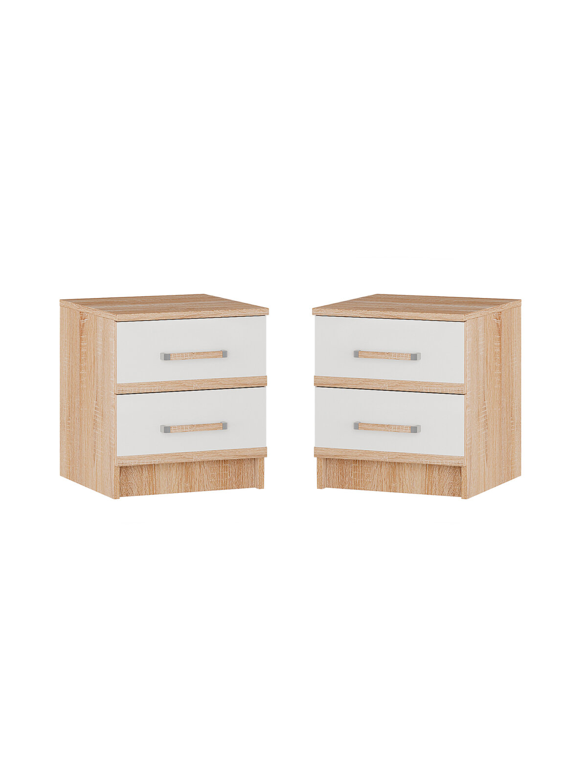 2 прикроватные тумбы Сакура белые Huge Mebel. Ширина 400 Высота 450. Тумбы прикроватные
