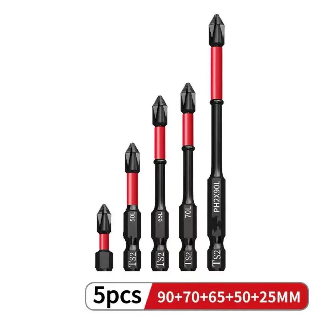 Набор бит PH2X90L, 90+70+65+50+25мм, 5шт