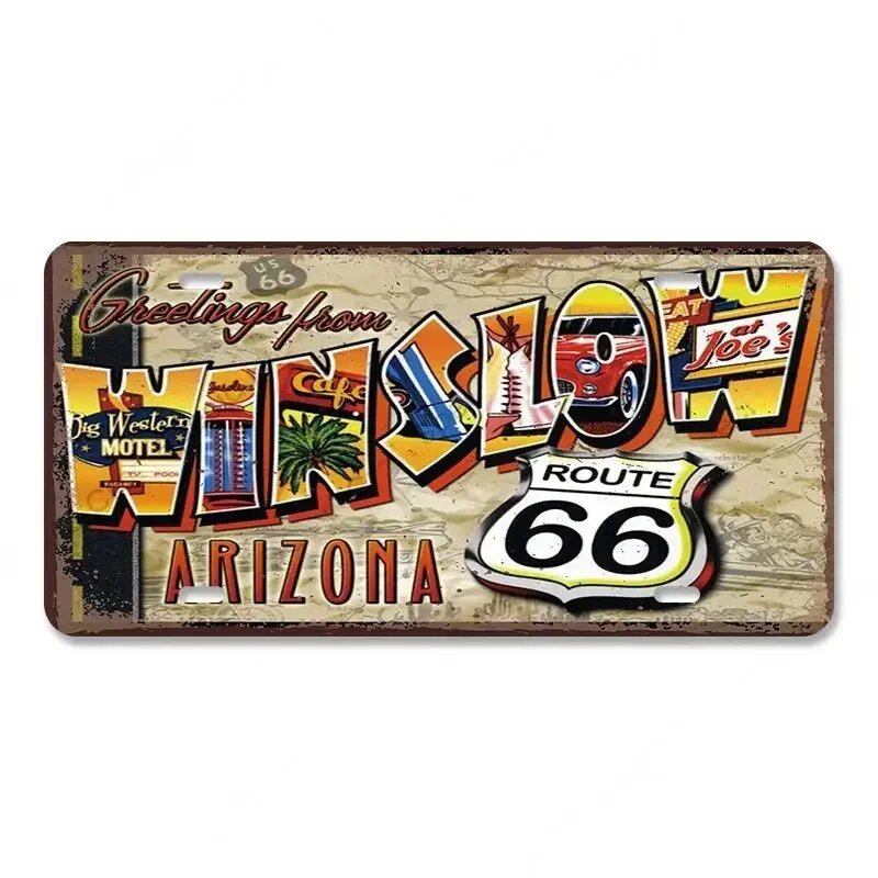 Металлический знак Route 66
