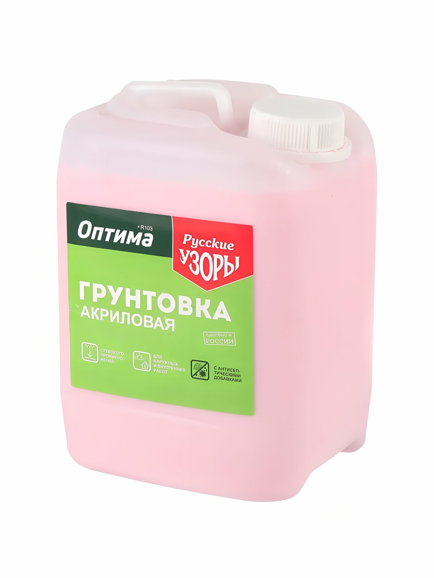 Грунтовка акриловая Русские узоры Оптима R103, 5 л, глубокого проникновения